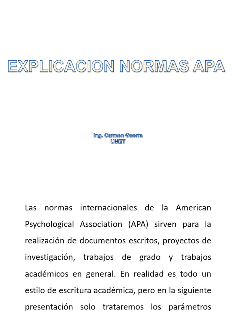 Explicacion Normas Apa 2018-1 | PDF | Bibliografía | Estilo apa