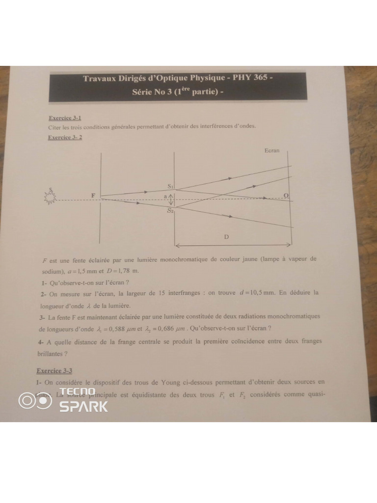 Exo Optique Chap3 | PDF