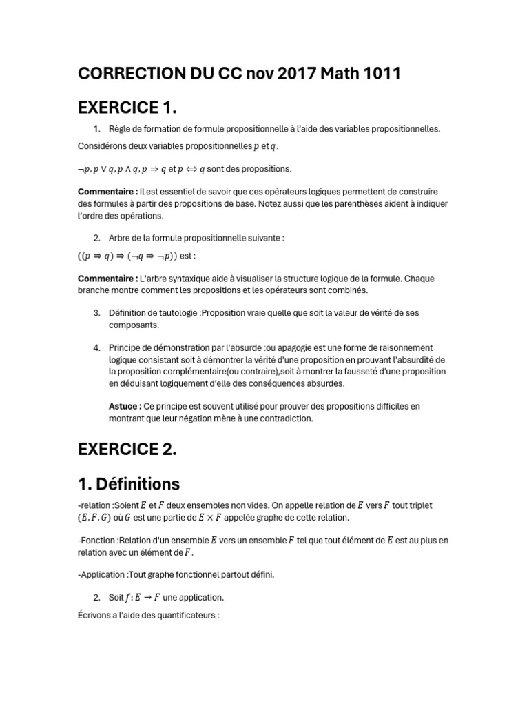 Logique et Relations Mathématiques 1011 | PDF | Entier naturel | Logique