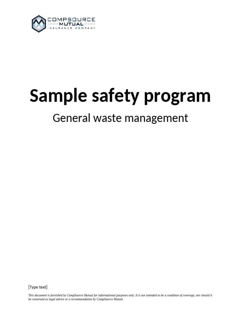 General Waste Management Program | PDF | Waste | Waste Management