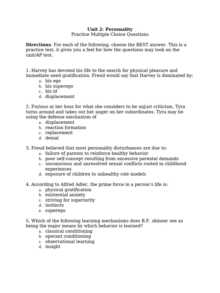 Unit 2 | PDF | Id | Cognition