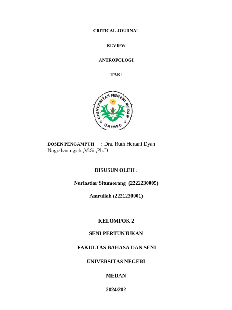 CJR Kelompok 02 Antropologi Seni Tari | PDF