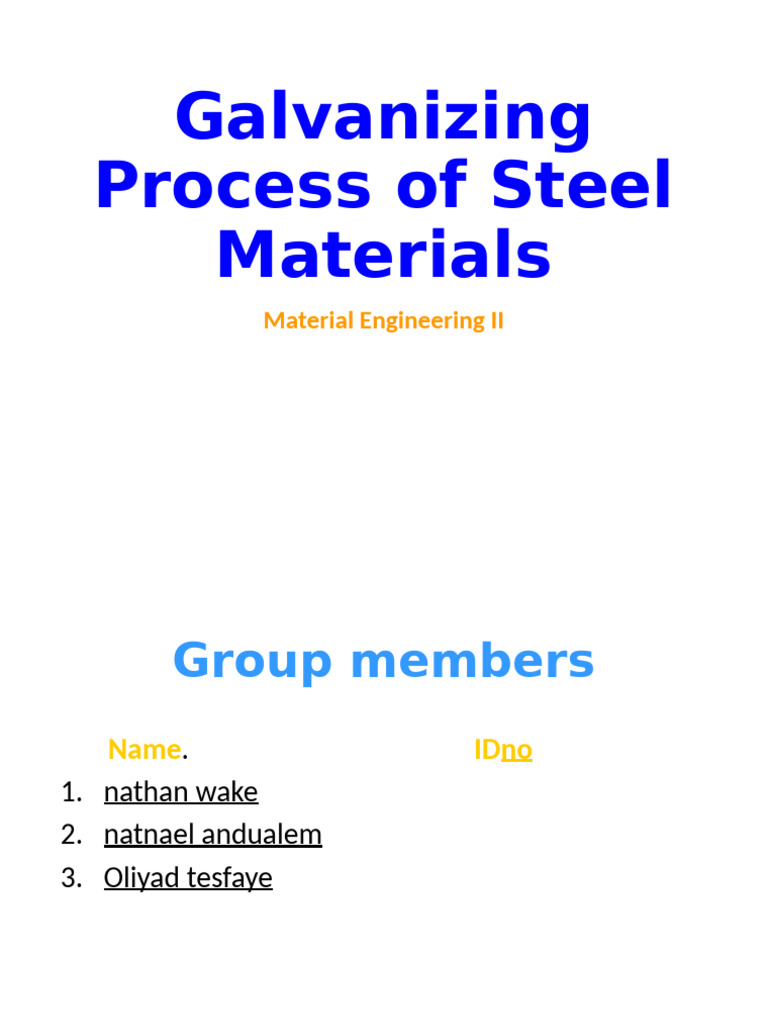 Galvanizing Process G6 | PDF | Corrosion | Galvanization