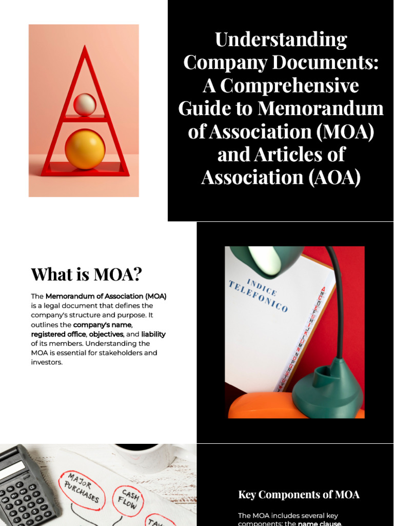 MOA and AOA: Essential Company Guide | PDF | Articles Of Association ...