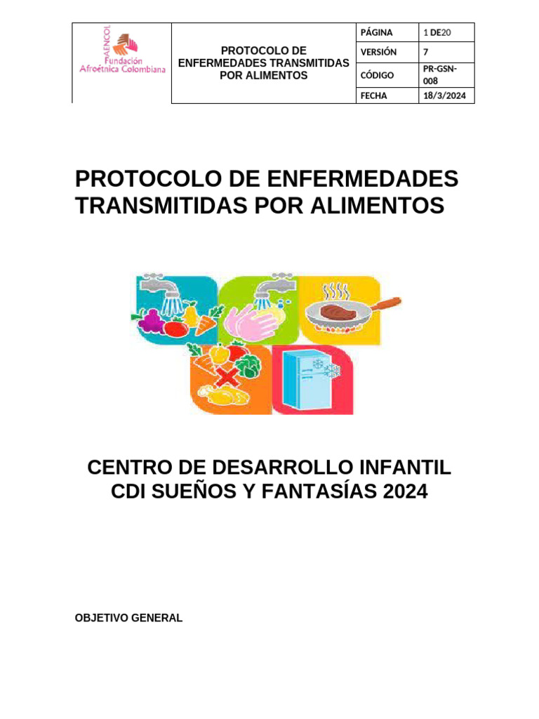 Protocolo de Enfermedades Alimentarias CDI | PDF | Alimentos | Infección