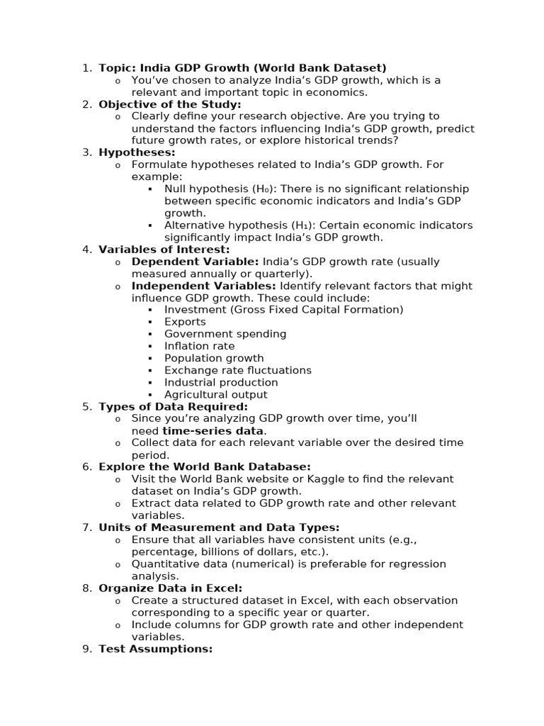 economic project | PDF | Regression Analysis | Dependent And ...
