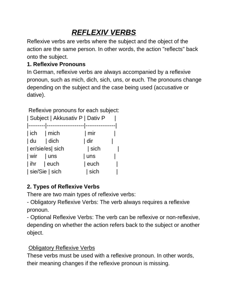 REFLEXIV VERBS | PDF | Semantics | Language Mechanics
