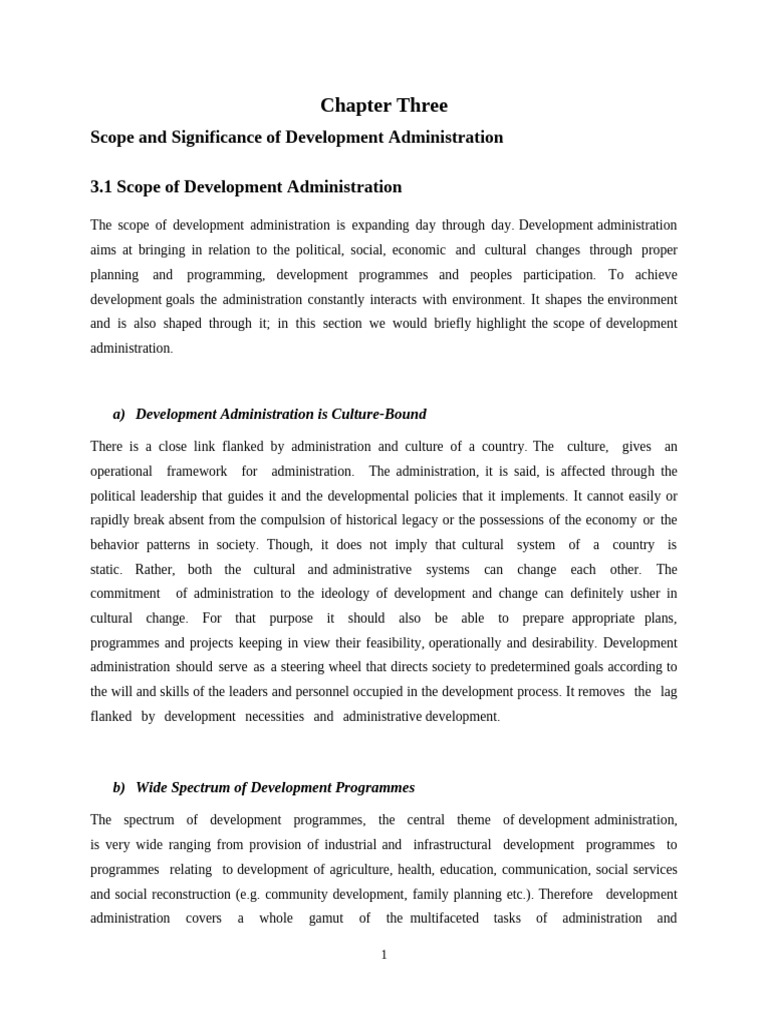 Scope of Development Administration | PDF | Innovation | Ecology