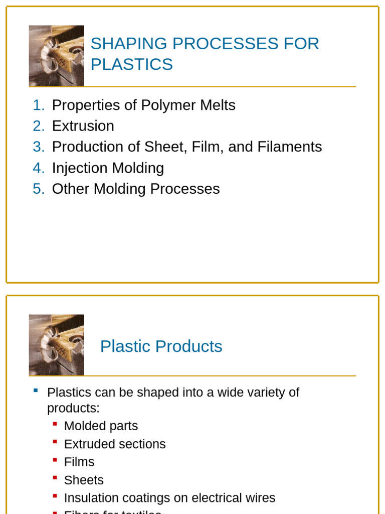 Chapter 4 Shaping Prosses | PDF | Spinning (Textiles) | Extrusion