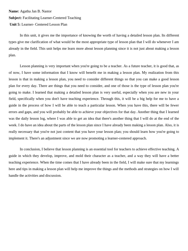 FLCT - Unit 5 Reflection | PDF