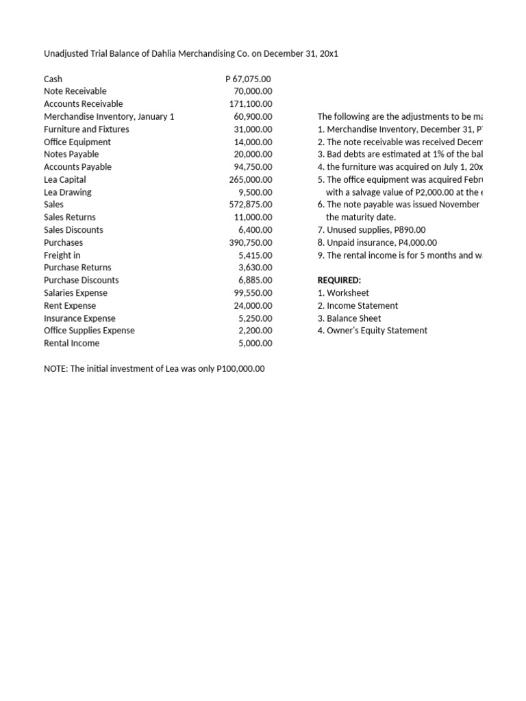 Assignment Merchandising Week 13 | PDF | Expense | Accounting