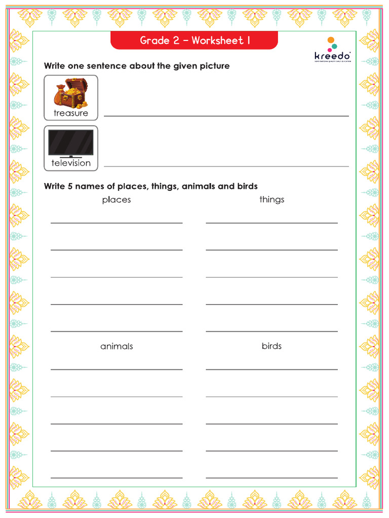 Holiday Homework Grade 2 | PDF