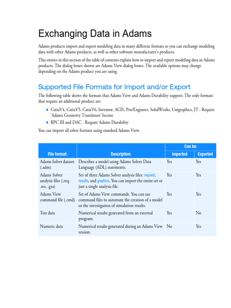 Adams_2024.1_CAD | PDF | Computing | Software