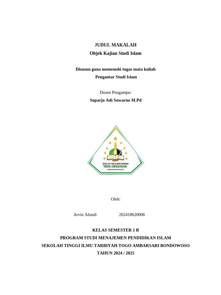 Template Penulisan Makalah 1 | PDF