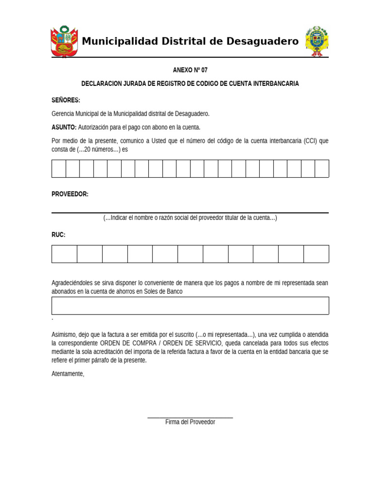Anexo #07 - Cci | PDF