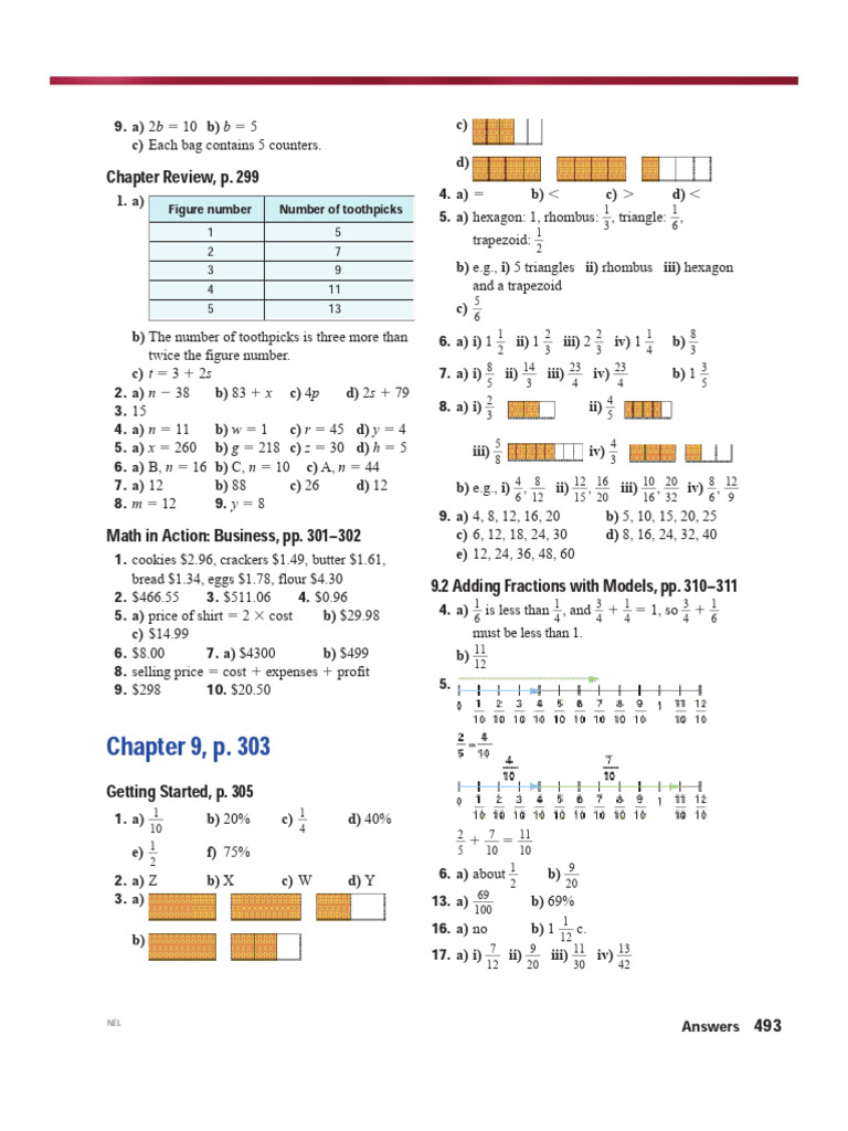 Grade 7 Chapter 9 Answers | PDF | Elementary Mathematics | Linear Programming