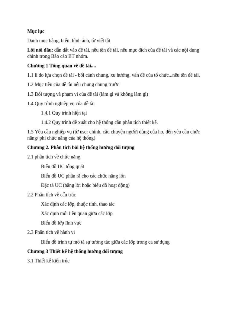 Đề cương GỢI Ý_ Bài tập nhóm PTTK HT | PDF