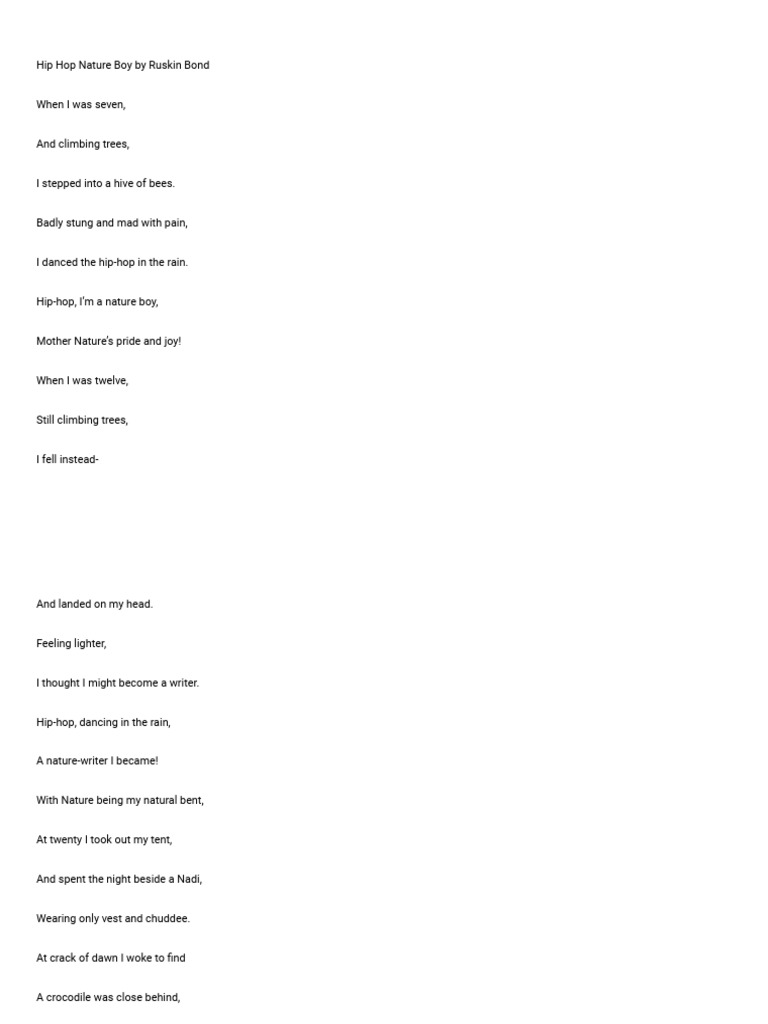 Hip Hop nature boy | PDF