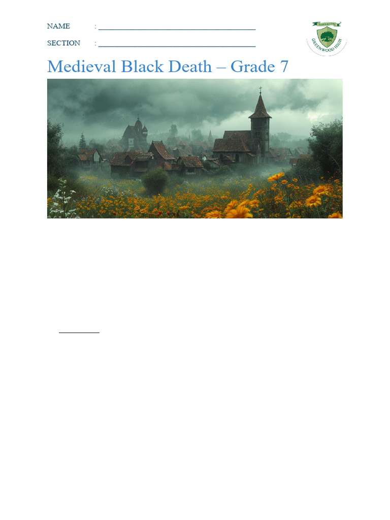 AY 24-25, Grade 7 Summer Task - Medieval Black Death (1) | PDF | Black ...