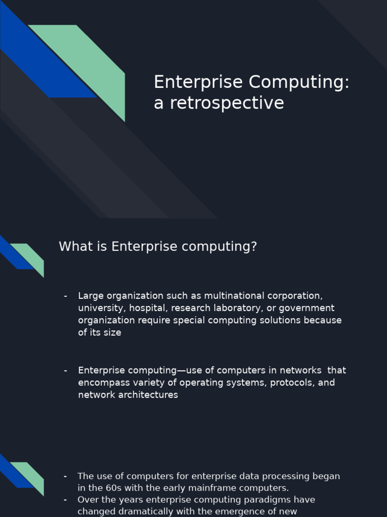Evolution of Enterprise Computing Systems | PDF | World Wide Web ...