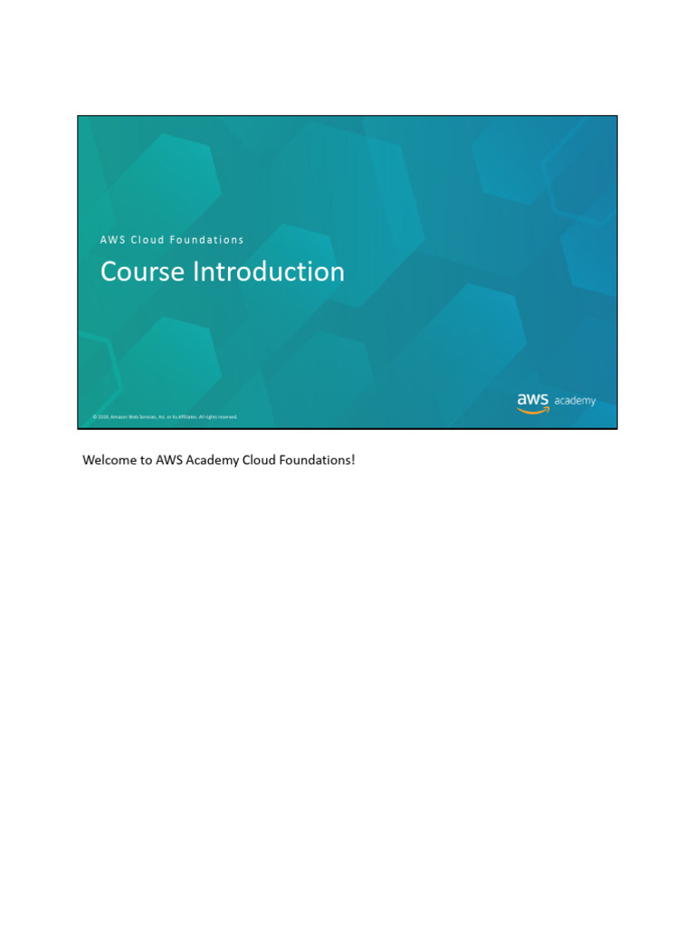 AWS Course Slides | PDF | Cloud Computing | Amazon Web Services