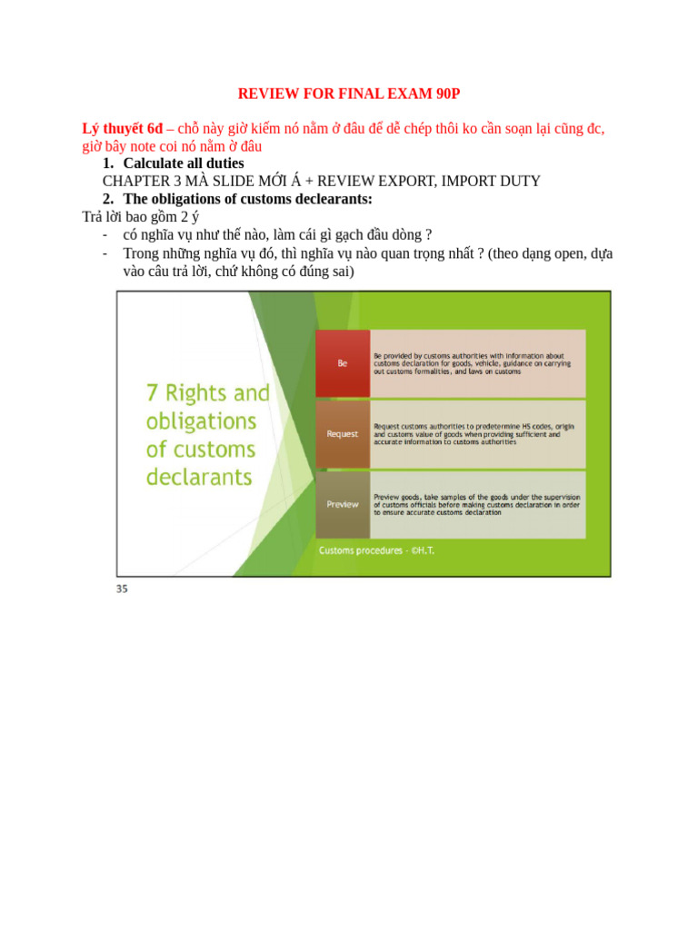 Ghi Âm Customs | PDF