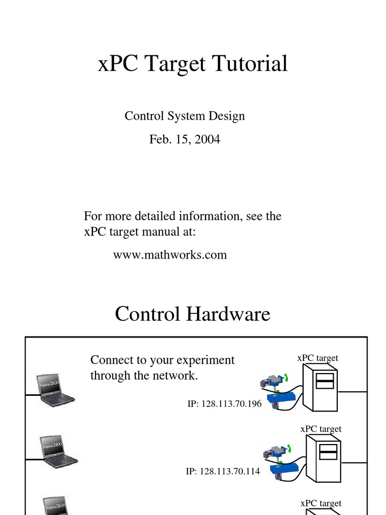 Xpc Target Tutorial R2 Pdf Matlab Real Time Computing