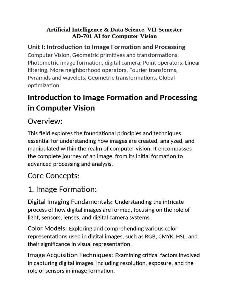 ai for cv | PDF | Image Segmentation | Fourier Analysis
