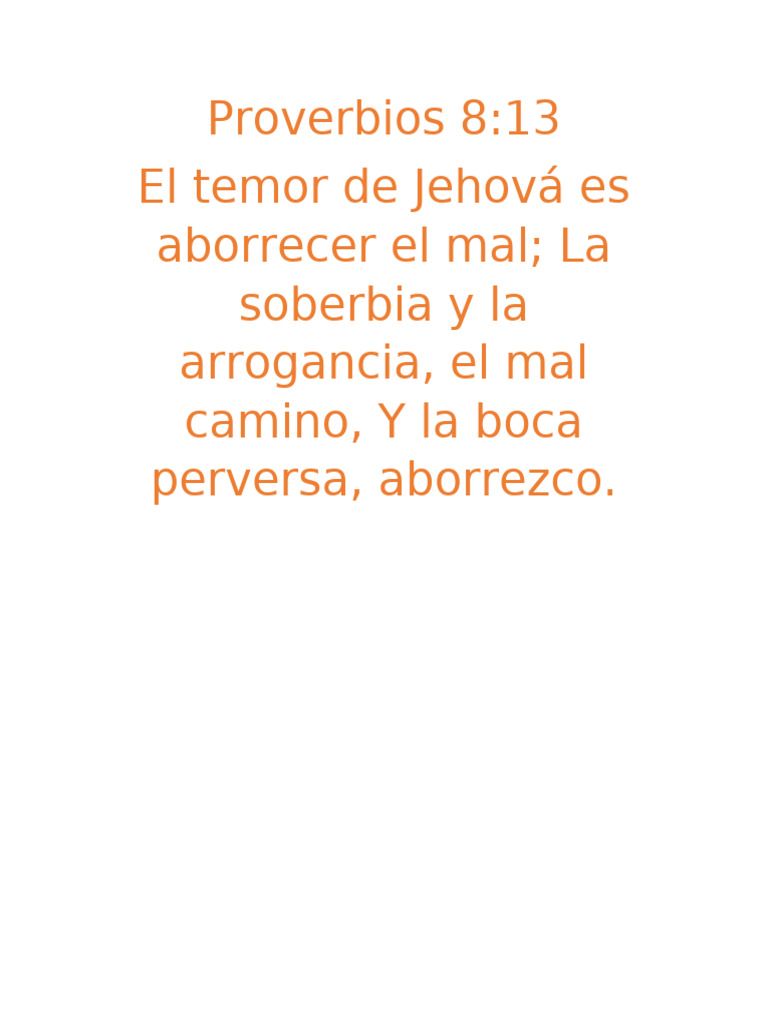 Proverbios 8 | PDF