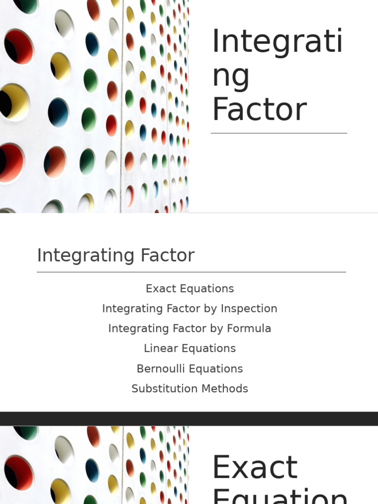 Integrating-Factor | PDF | Mathematics | Subtraction