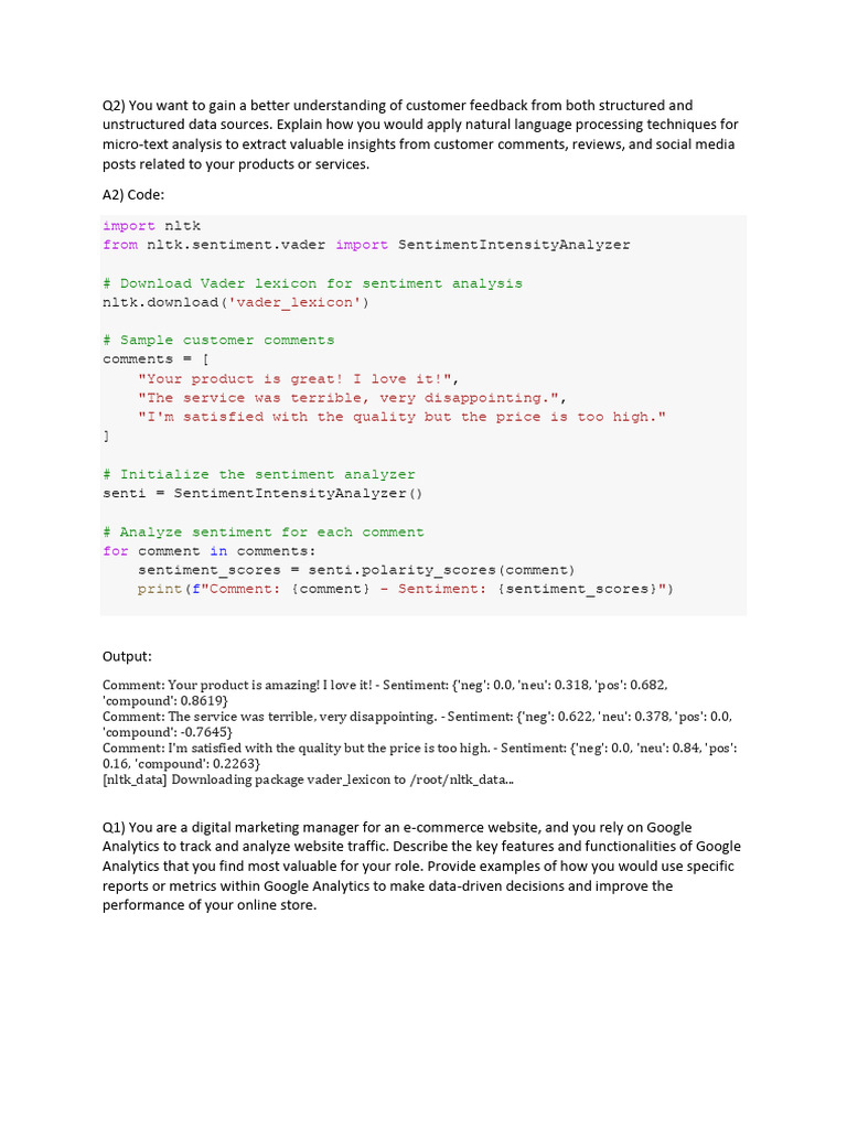 Customer Feedback Analysis with NLP | PDF