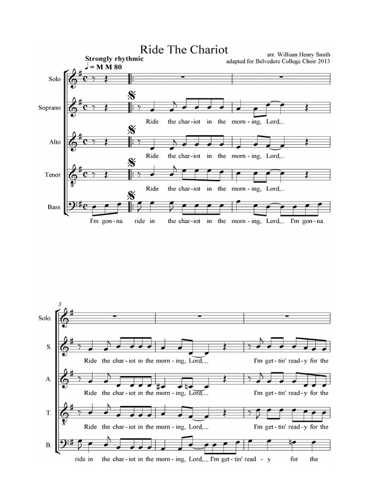Ride the Chariot PDF Score | PDF