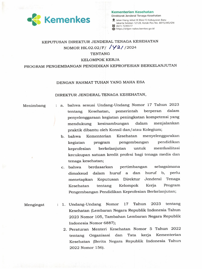 SK Pokja Program P2KB | PDF