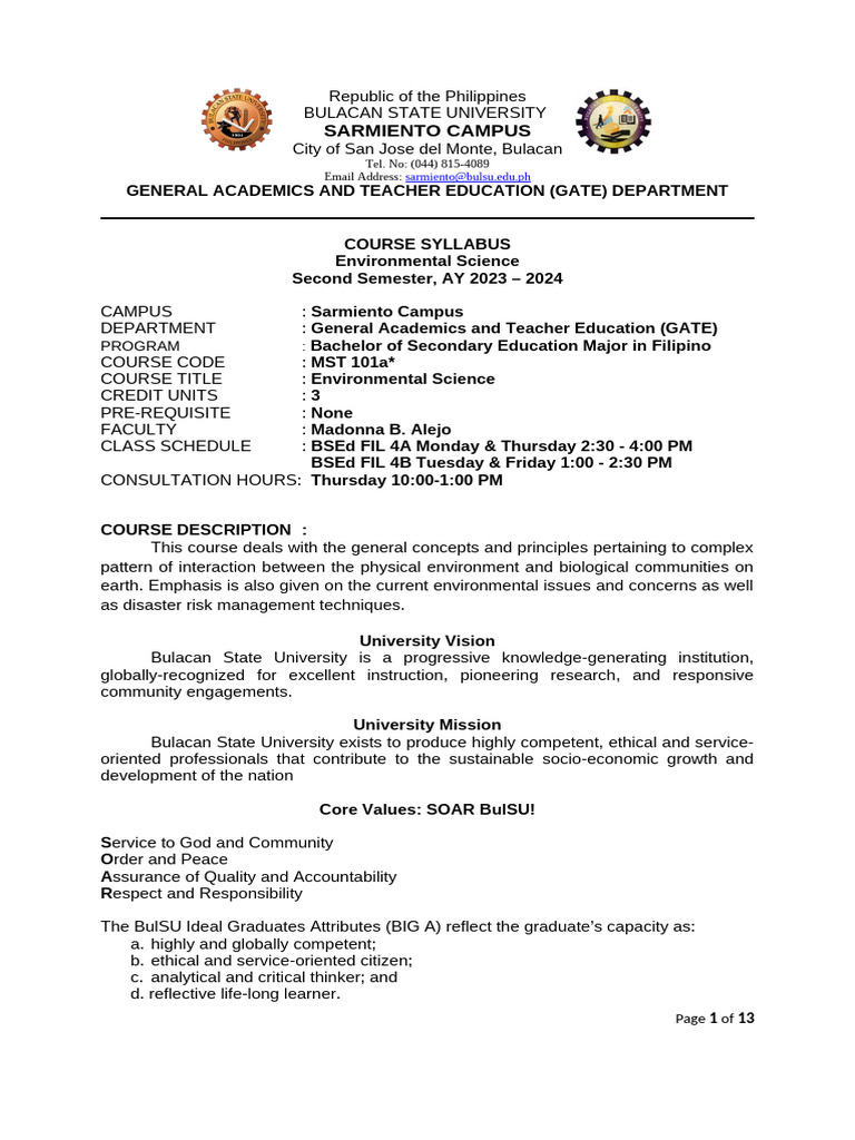 Environmental-Science Filipino | PDF | Ecology | Ecosystem