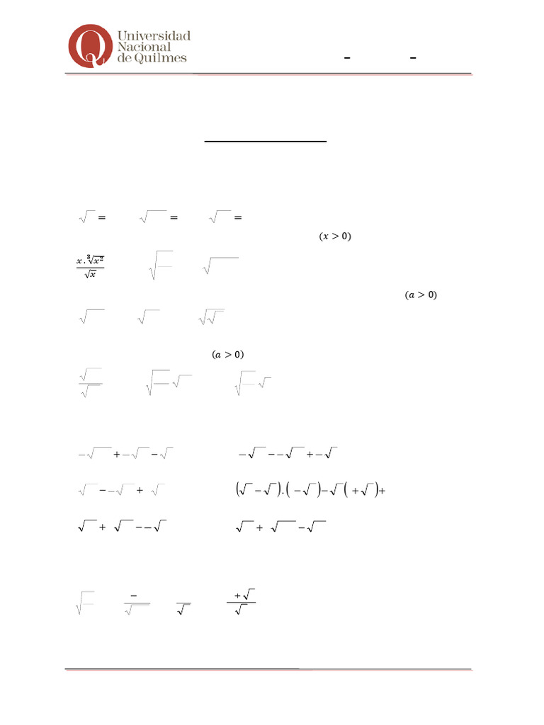T.P. 2 - Exponentes y Raices | PDF | Matemáticas | Aritmética