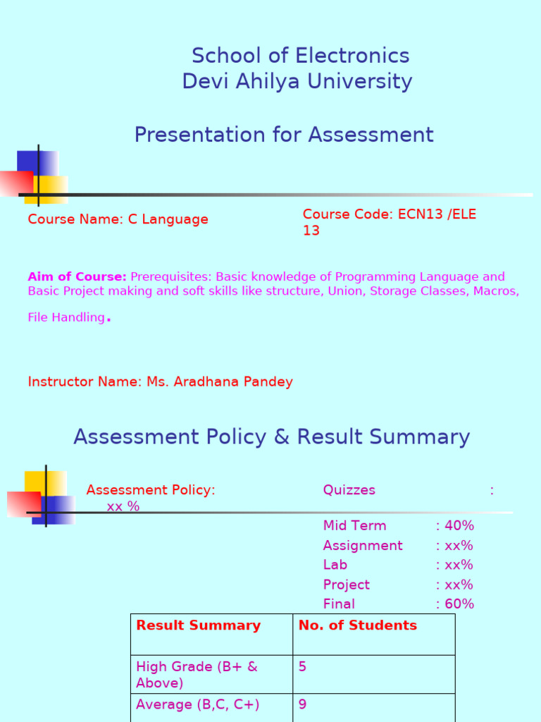 Presentation Format CLanguage | PDF
