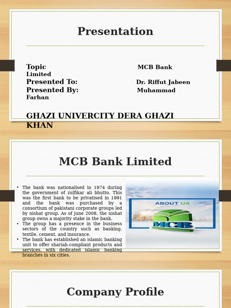 MCB Bank: Overview and Strategies | PDF | Economies | Business
