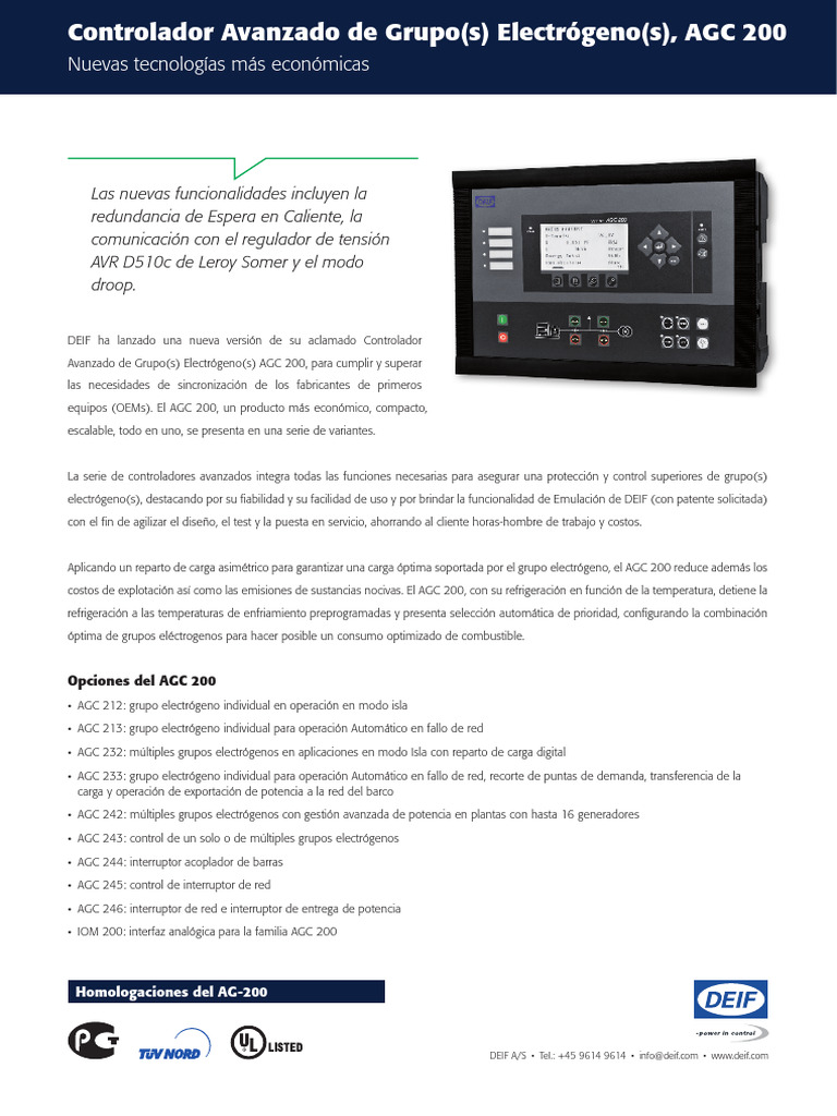 agc-200-power-technology-es | PDF | Ingeniería Informática | Informática