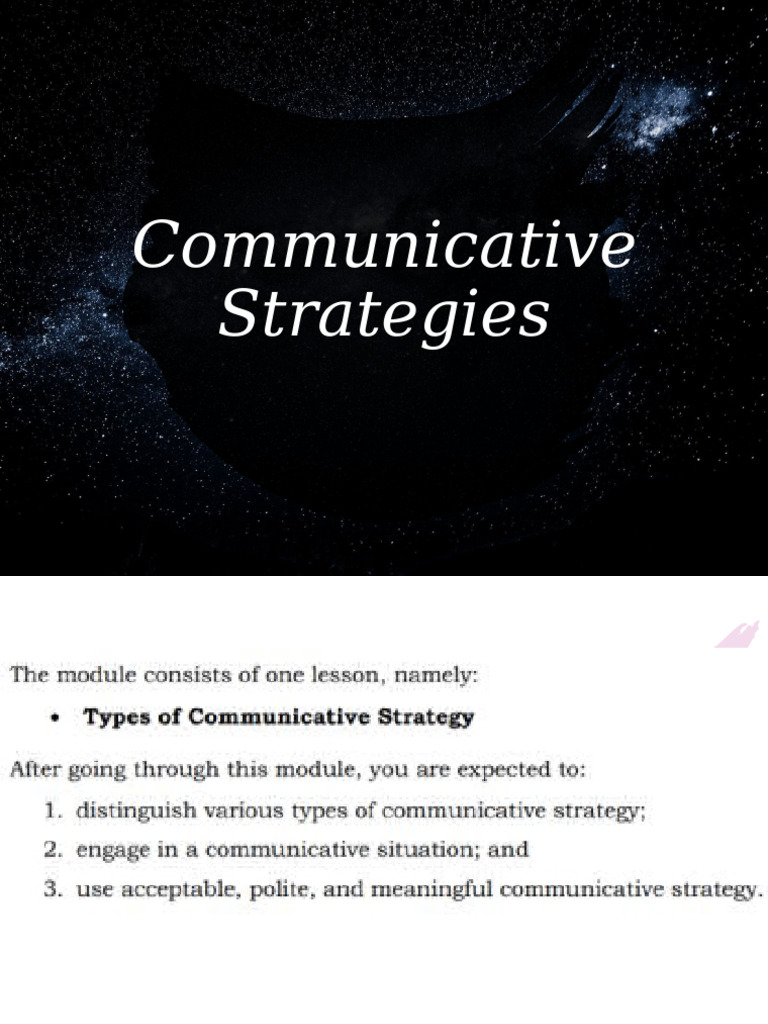 Communicative Strategies | PDF