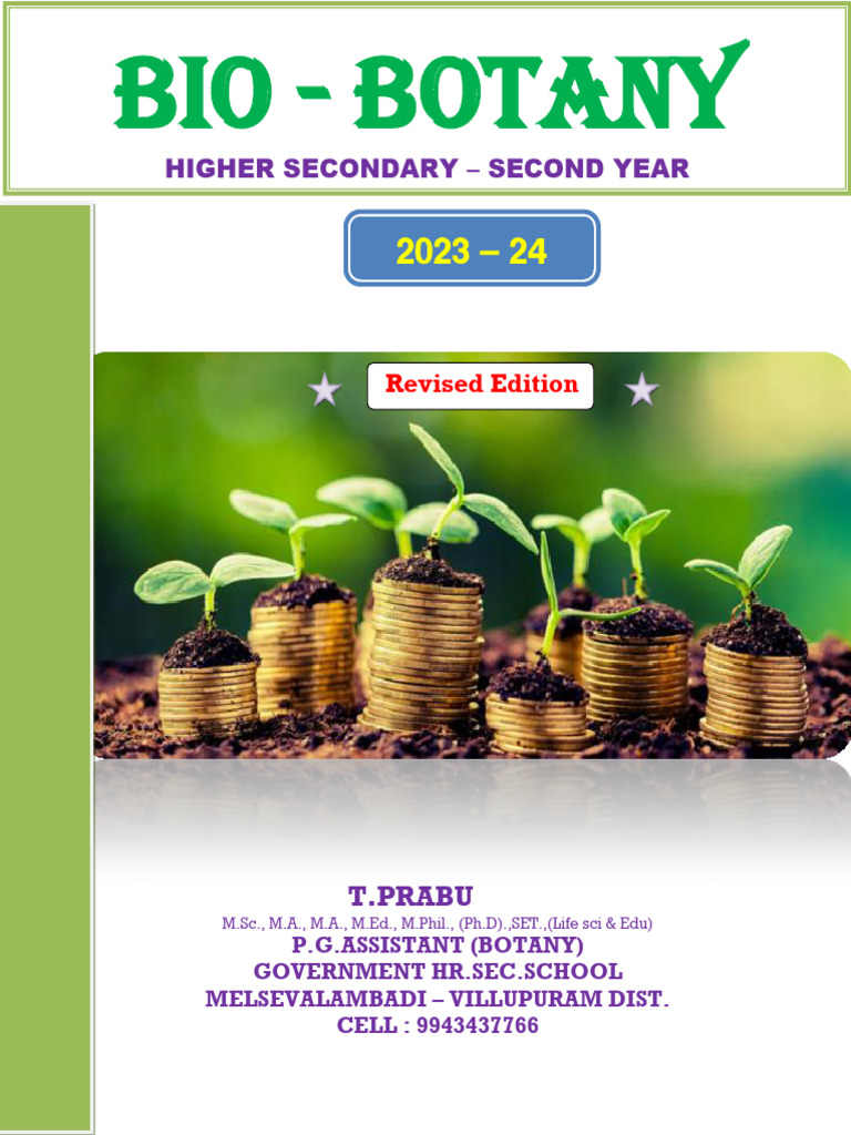 12th Bio Botany EM Full Study Materials English Medium PDF Download ...