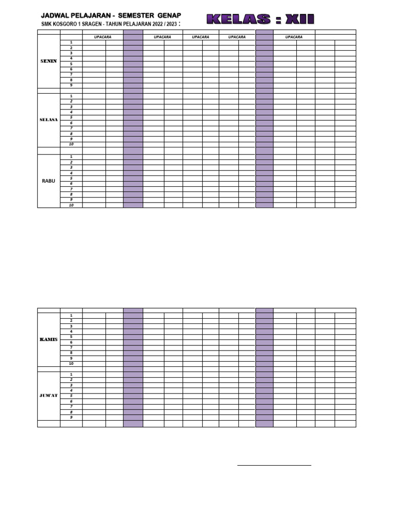 Jad Genap Kelas Xii Baru 22-23 | PDF