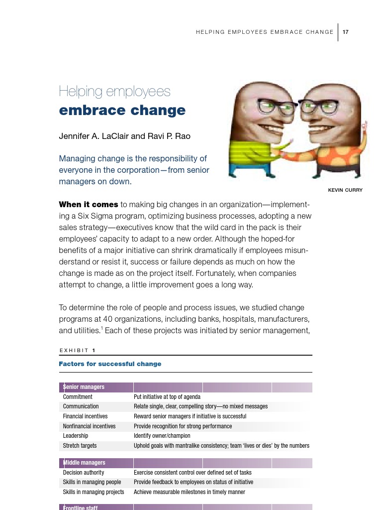Change Management - Helping Employees Embrace Change | PDF | Incentive ...