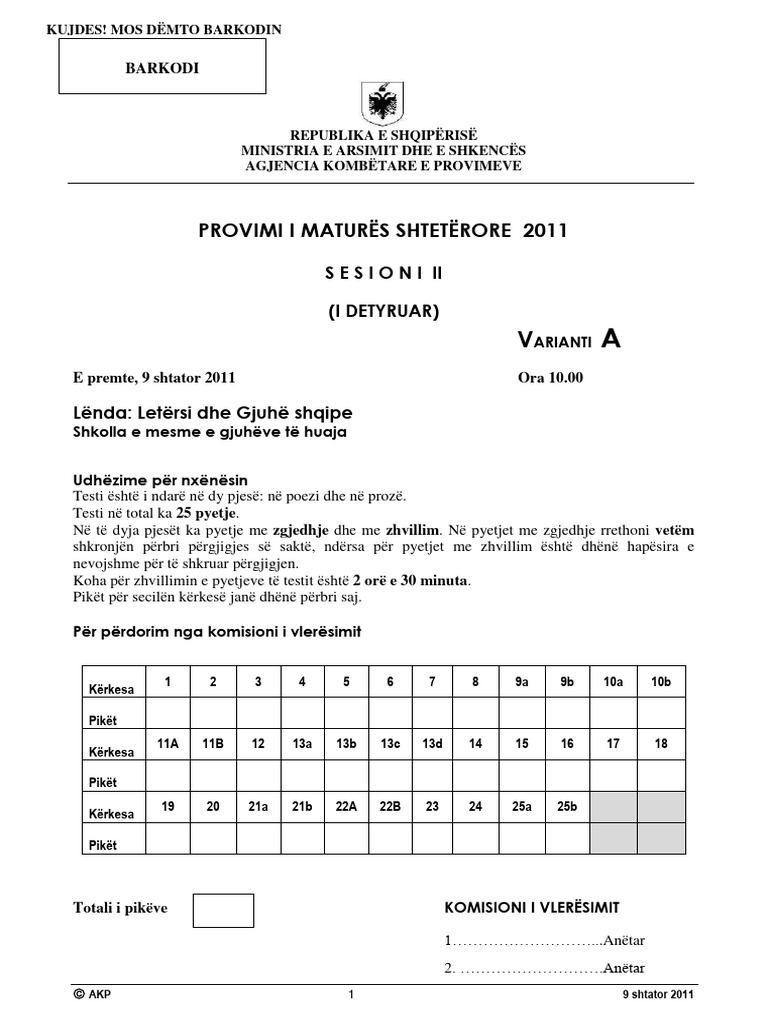 Teza-Gjuhët-e-huaja-2011-Sesioni-2 (1) | PDF