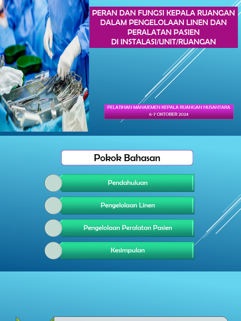 PENGELOLAAN LINEN DAN ALAT INSTRUMEN DI CSSD | PDF