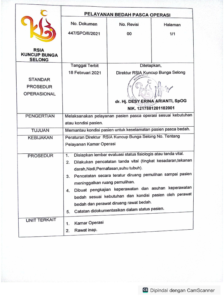 Pelayanan Bedah Pasca Operasi | PDF
