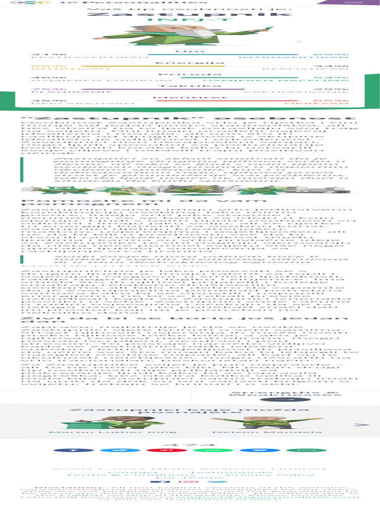 "Zastupnik" Osobnost (INFJ) 16personalities | PDF