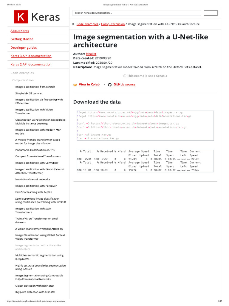 Image segmentation with a U-Net-like architecture | PDF | Computer Vision | Image Segmentation