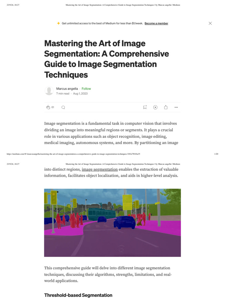 Mastering the Art of Image Segmentation_ A Comprehensive Guide to Image ...