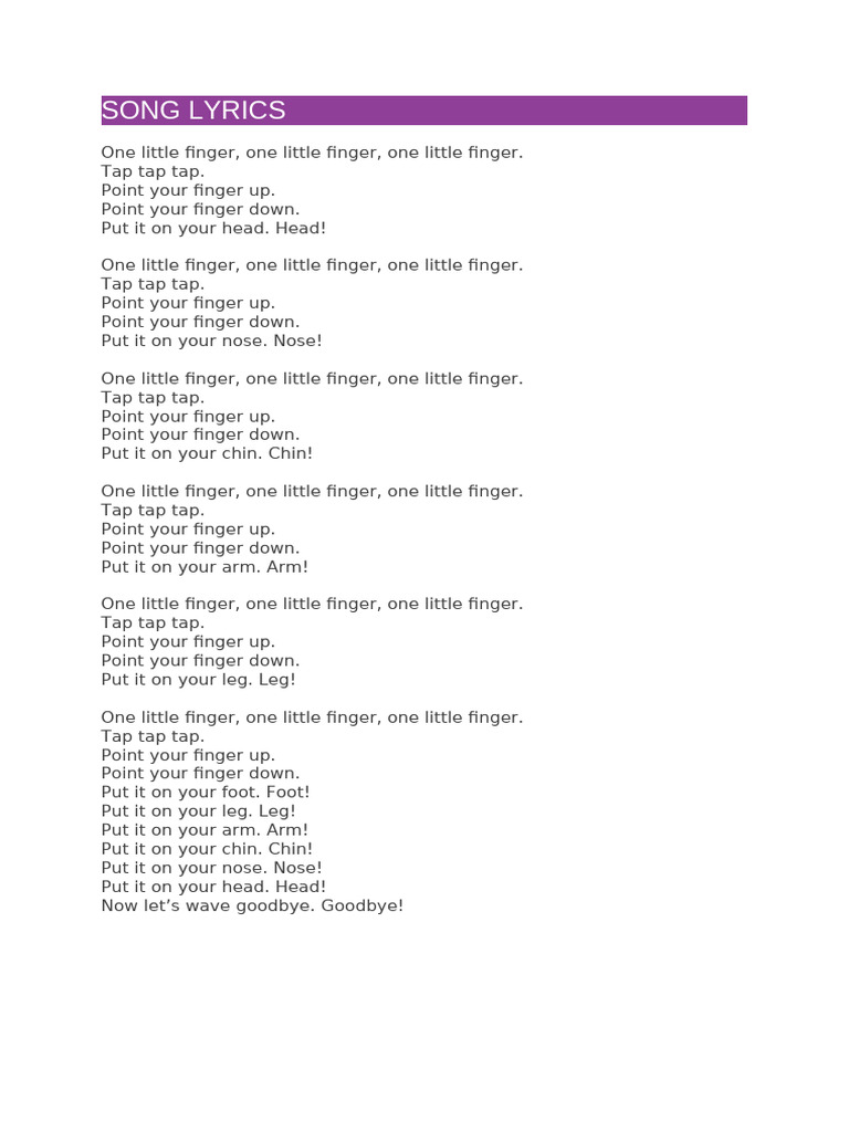 Song Lyrics | PDF