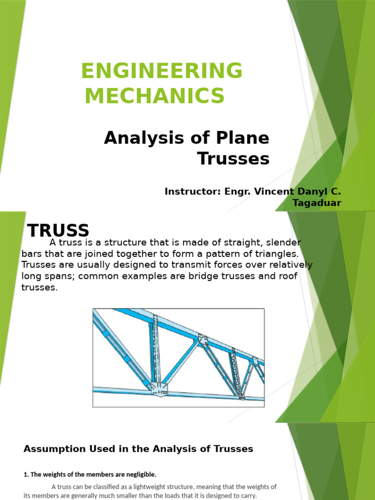 Topic 5 - Analysis of Plane Trusses | PDF